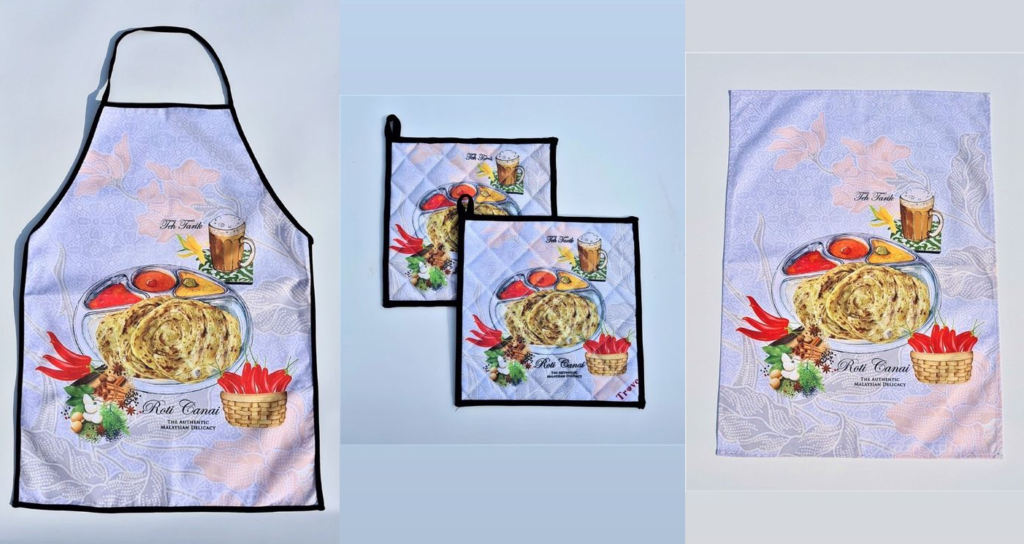 Package 3 in 1 (Apron + Pot Holder + Tea Towel) – Roti Canai (Paratha ...